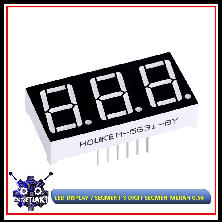 Jual LED DISPLAY 7 SEGMENT 3 DIGIT SEGMEN MERAH 0.56" INCH RED | Shopee ...