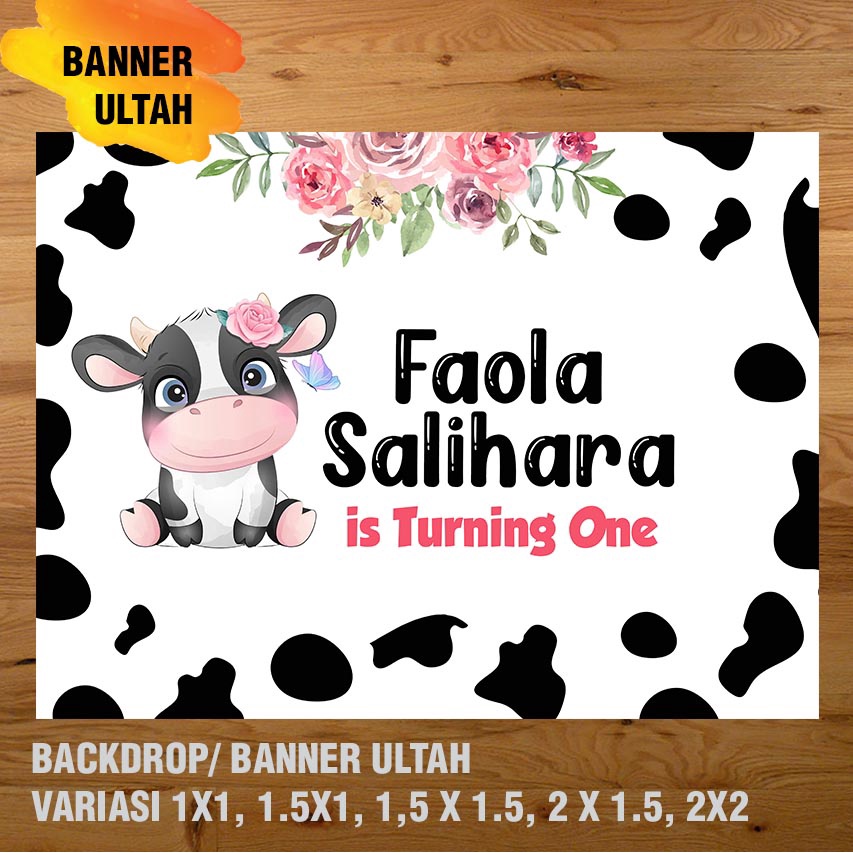 Jual SAPI BANNER/ BACKDROP/ SPANDUK ULANG TAHUN UL-TAH | Shopee Indonesia