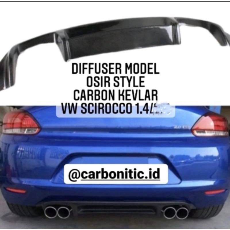 Jual Diffuser Model Osir Vw Scirocco Tsi 1.4 / 2.0 2009 - 2015 Carbon ...