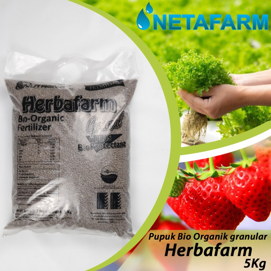 Jual Pupuk Bio Organik Granul plus Bio Protectan Herbafarm 5kg | Shopee ...