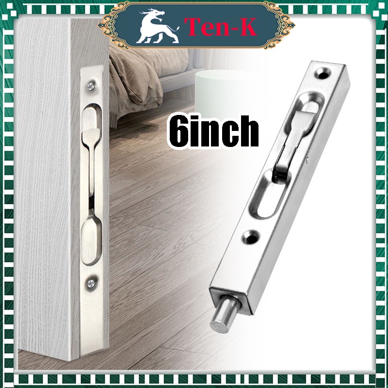 Jual Flush Bolt Grendeltanam Pintu 6" inch Stainless Slot Pintu Tanam ...
