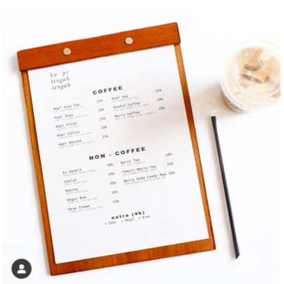 Jual Papan Tulis Papan Menu/Menu Board Cafe/Resto A4 Free Grafir Logo ...