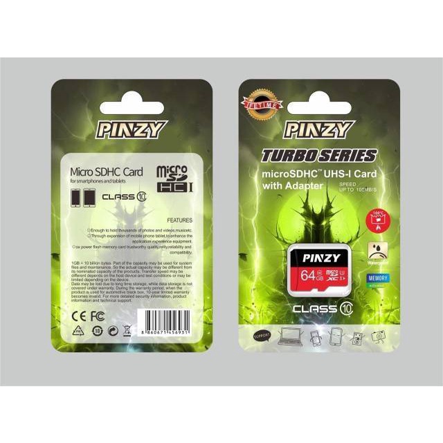 Jual MMC PINZY 16GB CLASS 10/Memory card / Kartu memori / Micro SD ...