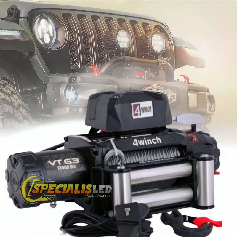 Jual 4 Winch 13.000 LBS 6 TON Tali Seling Baja Ofroad Heavy Duty Jimny ...