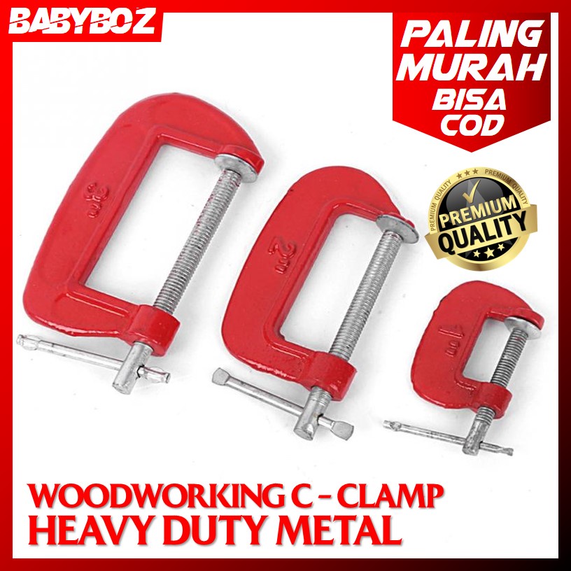 Jual BABYBOZ - TOOKIE KLEM C KAYU WOODWORKING PENJEPIT MODEL TYPE C CLAMP PENGERJAAN KAYU ...