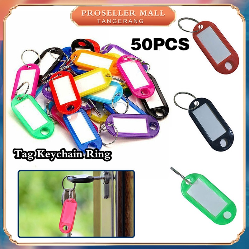 Jual 【50Pcs】Gantungan Kunci Label Nama / Gantungan Kunci Label ...