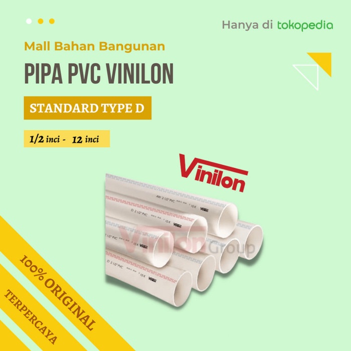Jual Pipa Pvc Pipa Pvc Pipa Vinilon D 2 In 2 1/2 In 3 In 4 In Warna ...