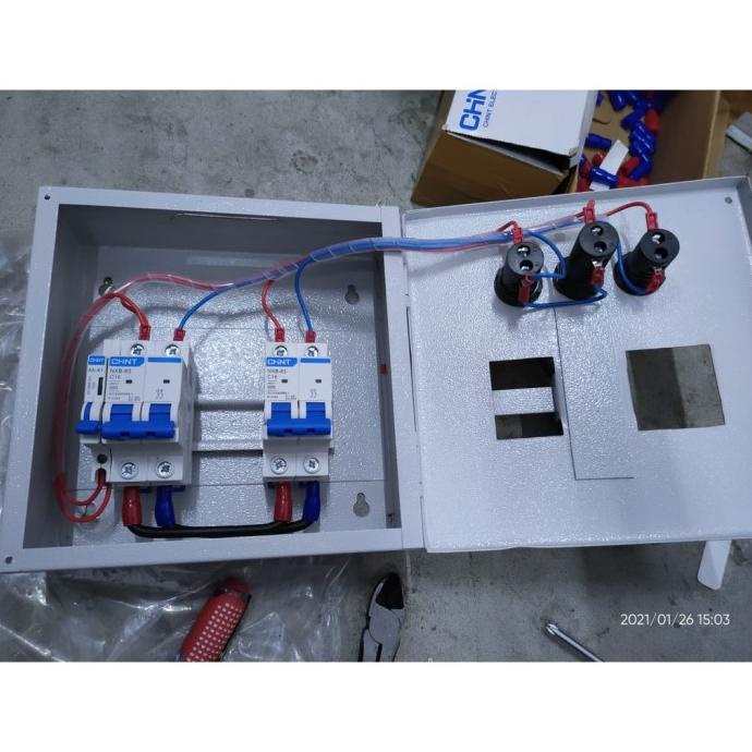 Jual Panel Interlock Pln Chint 4P + Buzzer Ohm Saklar Switch Handle ...