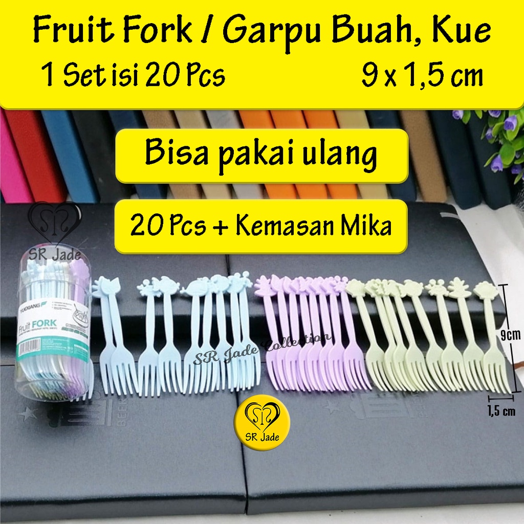 Jual Garpu Plastik Garpu Buah Karakter Garpu Kue Ulang Tahun Fruit Fork ...