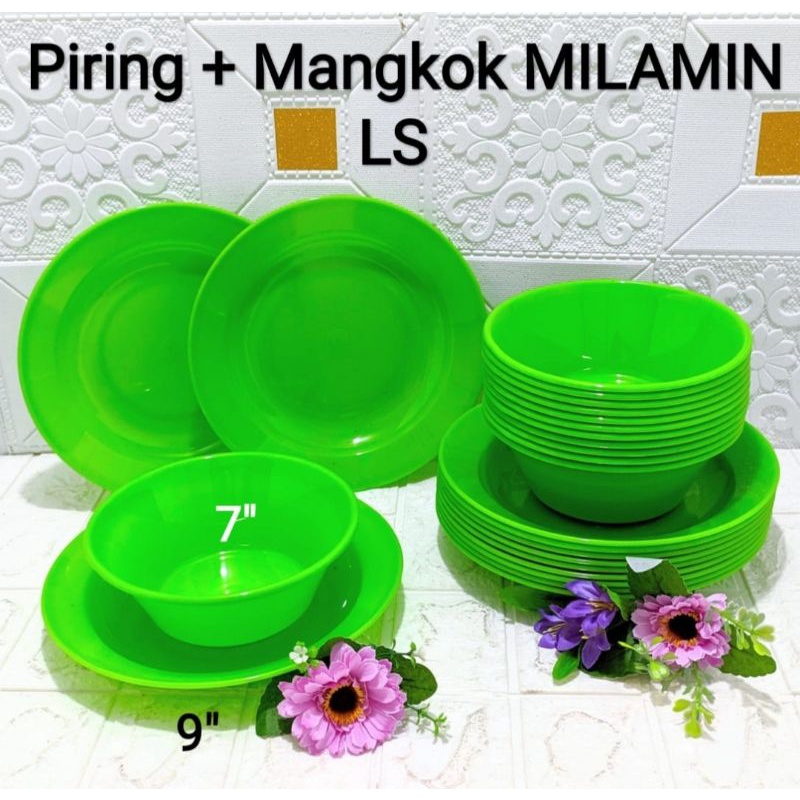 Jual Piring Set Mangkok Semi Melamin Isi 24 Pcs | Shopee Indonesia
