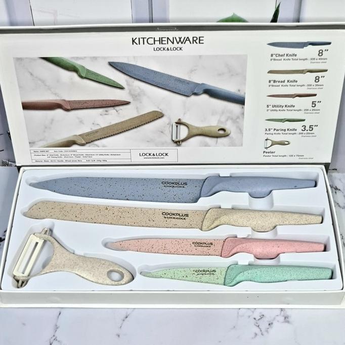 Jual PROMO. PISAU LOCK N LOCK PASTEL KITCHEN WARE COOKPLUS | Shopee ...