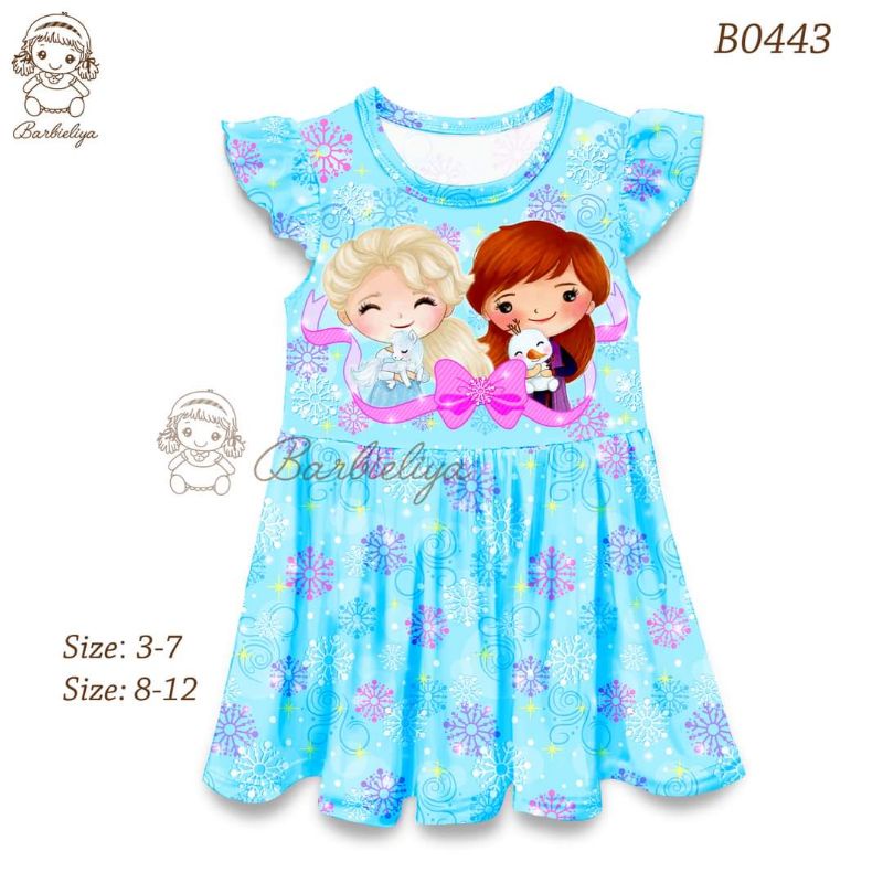 Jual Terusan Anak Frozen Elsa and Anna / Baju Anak Frozen | Shopee ...
