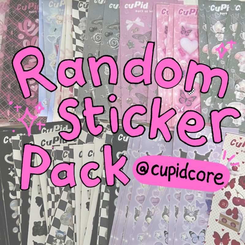 Jual [cupid core] aesthetic random sticker pack toploader polco journal ...