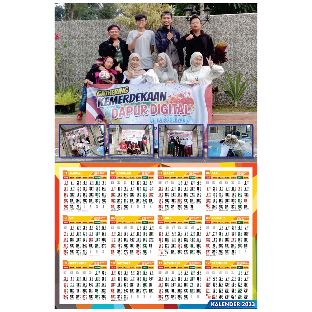 Jual Kalender Simpel Full Collour Tahun 2023 | Shopee Indonesia