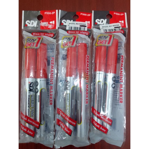Jual spidol SDI marker merah harga per set | Shopee Indonesia