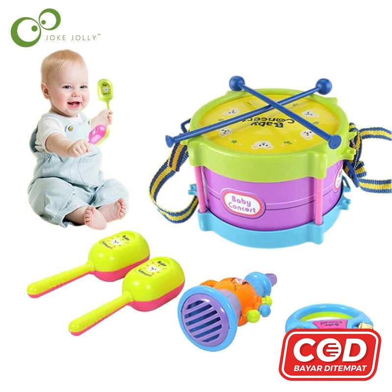 Jual JOKEJOLLY Mainan Musik Bayi Drum Trumpet Band Toy 5PCS - B4715 ...