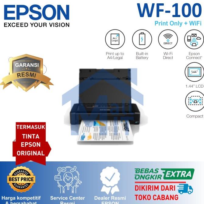 Jual PRINTER EPSON WF-100 EPSON WF 100 WF100 PORTABLE RINGAN WIFI DIRECT | Shopee Indonesia