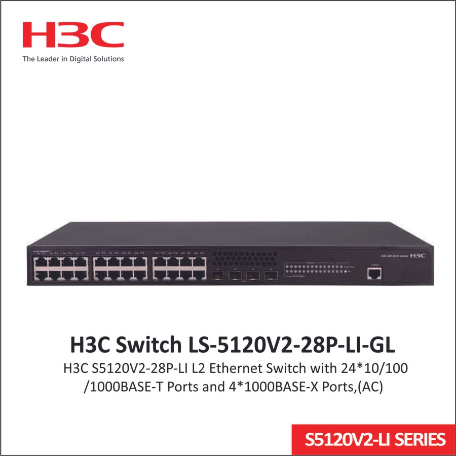 Jual H3C router LS-5120V2-28P LI GL ethernet switch 28port | Shopee ...