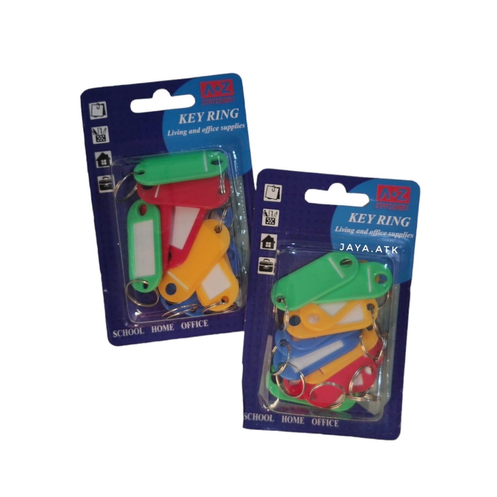 Jual GANTUNGAN KUNCI KEY RING LABEL WARNA 12 PCS AZ-01 GANTUNGAN KUNCI ...