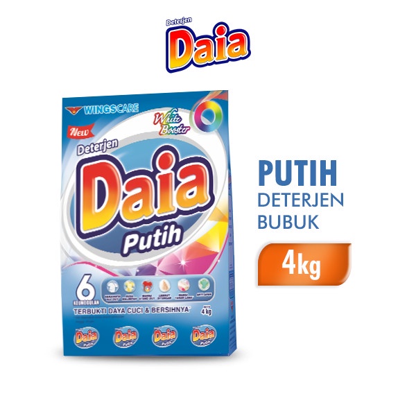 Jual DAIA Putih - Violet Passion - Clean & fresh Detergent Bubuk 4000 gr / 4 Kg | Shopee Indonesia