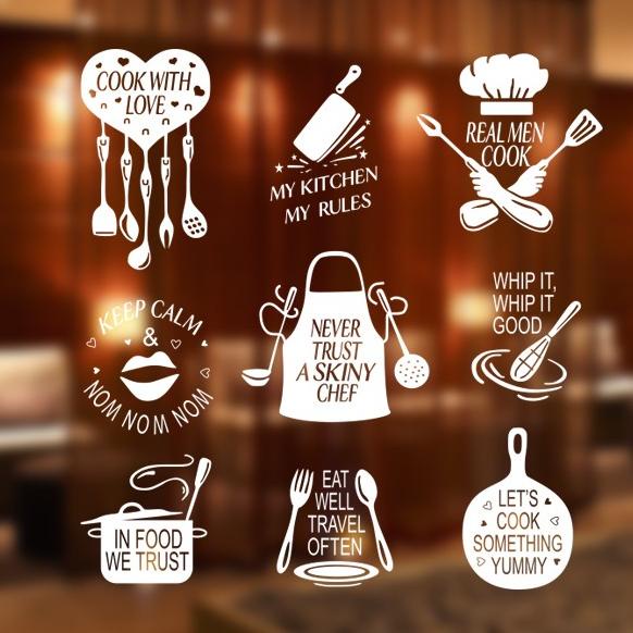 Jual Stiker Cook With Love Dinding Kaca Kantin Resto Cafe Wall Sticker ...