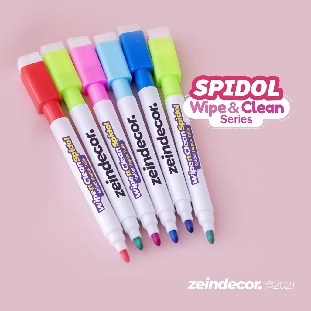 Jual Spidol wipe and clean spidol hapus tulis zeindecor | Shopee Indonesia