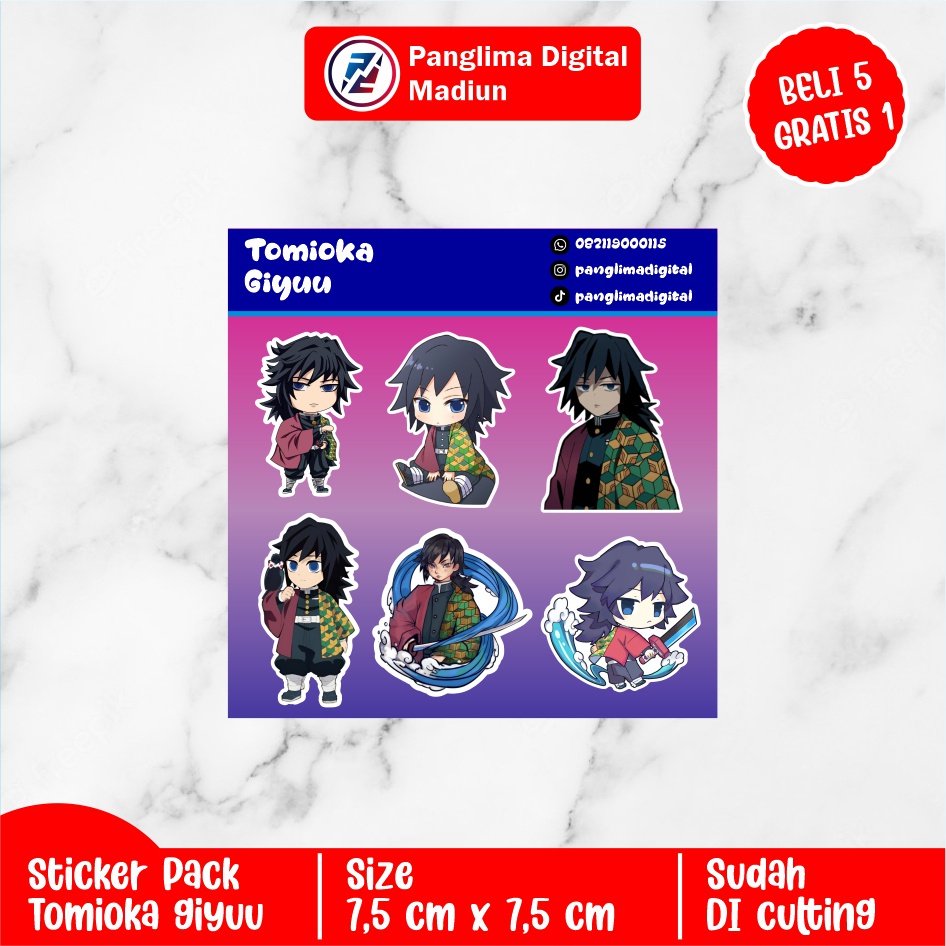 Jual Sticker Anime Sticker Tomioka giyuu Sticker Tumblr Sticker Journal ...