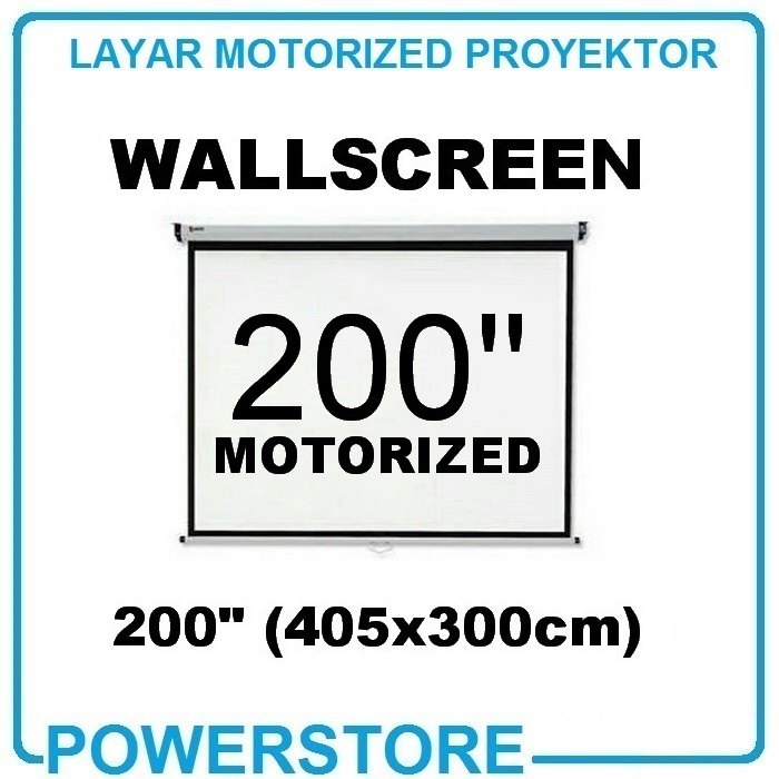 Jual Motorized Wallscreen Projector 200 Inch Layar Dinding Proyektor ...