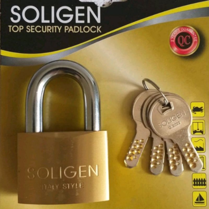 Jual GEMBOK KUNINGAN TITIK 3 SOLIGEN ANTI MALING | Shopee Indonesia