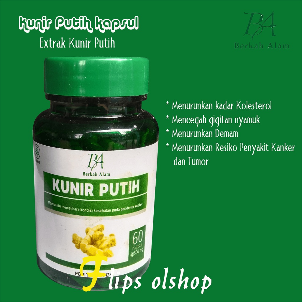 Jual KAPSUL KUNIR PUTIH AL BIRKAH ISI 60 KAPSUL | BERKAH ALAM | Shopee ...
