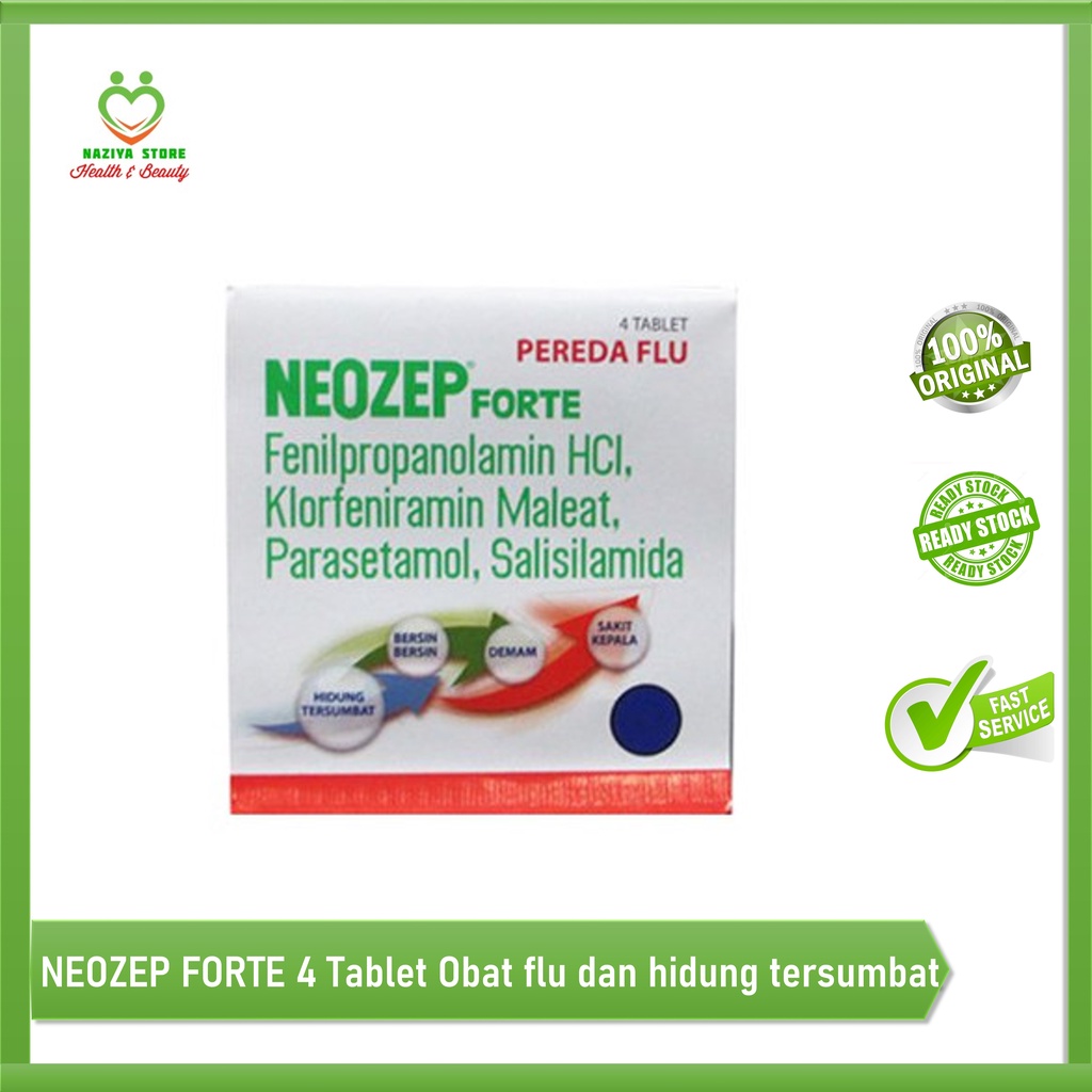 Jual NEOZEP FORTE 4 Tablet Obat flu dan hidung tersumbat | Shopee Indonesia