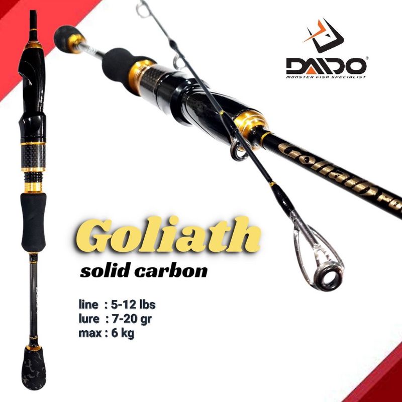 Jual Joran Pancing Daido Goliath Solid Carbon 120 135 150 165 Cm 5-12 ...