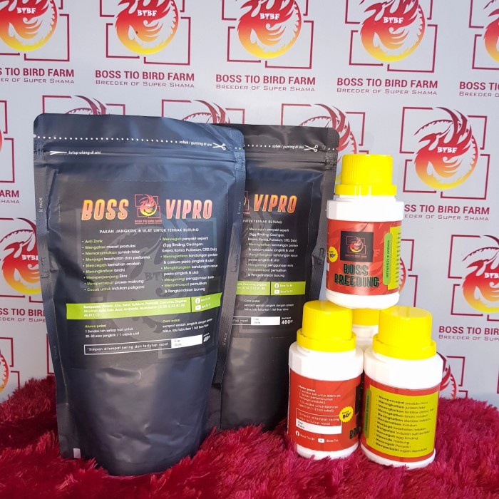 Jual Boss Breeding & Boss Vipro paket ekonomis vitamin ternak burung ...