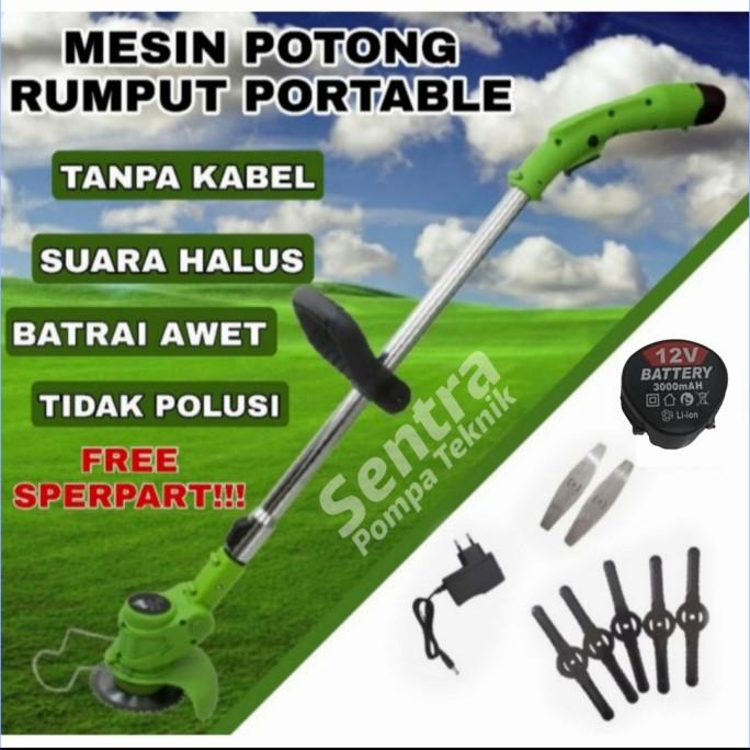 Jual mesin potong rumput batrai cordless Mesin potong rumput portable ...
