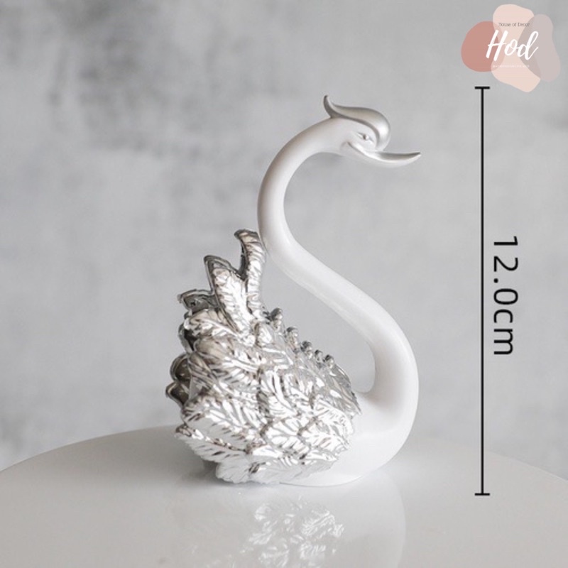 Jual Topper Swan Gold Silver With Crown Hiasan Kue Birthday Cake ...