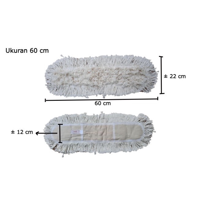 Jual Lobby Duster Kain Refill 40/60/80cm|Putih&Biru|Dust Mop Frame| Frame & Refill Kain dan ...