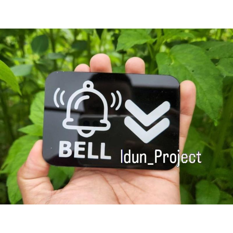 Jual Sign board bell/Tulisan bell rumah/petunjuk bell rumah/Bell rumah akrilik | Shopee Indonesia