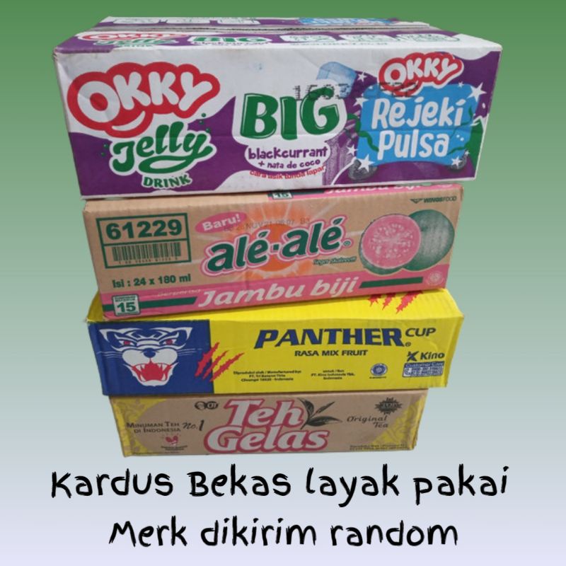 Jual Kardus bekas Minuman Gelas Granita/Teh eco/Rio/Okky Jelly - Karton ...