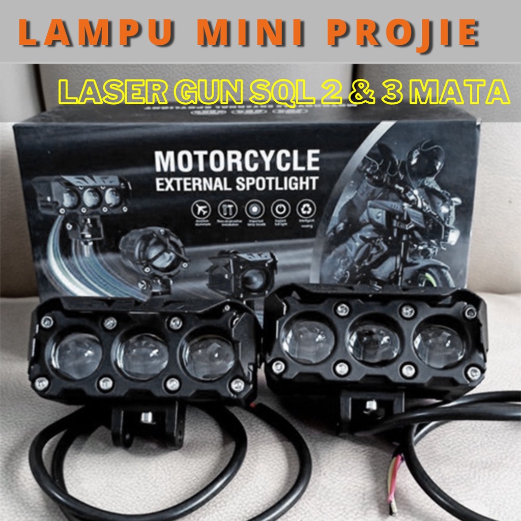 Jual Lampu LED Mini Projie SQL 2 dan 3 Mata Laser Gun Lampu Tembak ...
