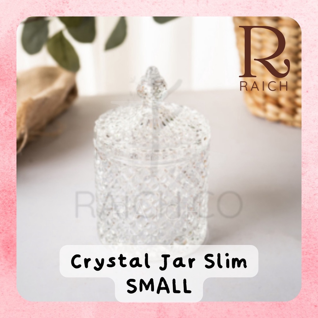 Jual Crystal Jar Slim Small Jar Souvenir Wadah Permen Kaca Sugar ...