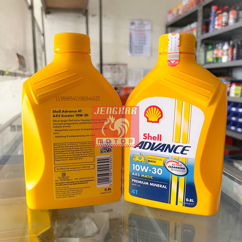 Jual Shell Advance AX-5 MATIC 10w-30 Premium Mineral 0.8 Liter | Shopee ...