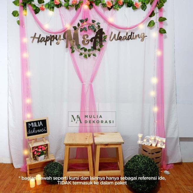 Jual Dekorasi Lamaran Tunangan Backdrop Nikahan PhotoBooth DIY Akad ...