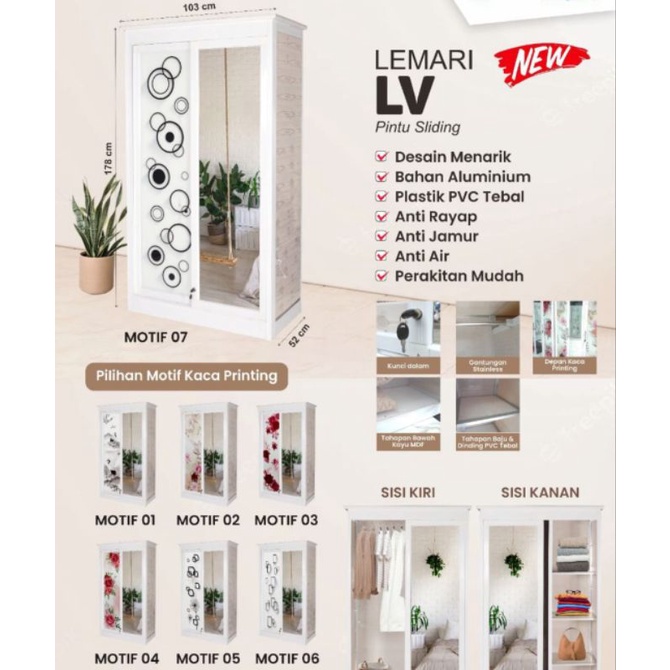 Jual LEMARI BAJU PVC ALUMINIUM - GRATIS ONGKIR se BABEL | Shopee Indonesia