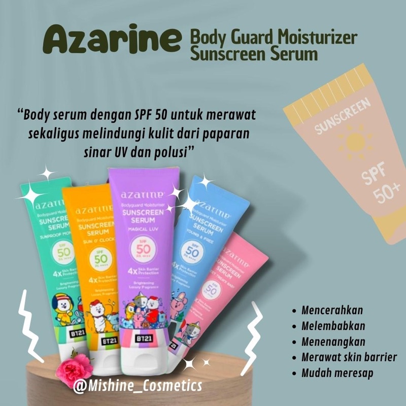 Jual Azarine Body Guard Moisturizer Sunscreen Serum 100ml SPF 50 PA ...