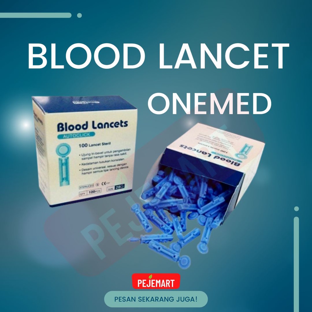 Jual Blood Lancet Onemed 28G isi 100s lancet darah | Shopee Indonesia