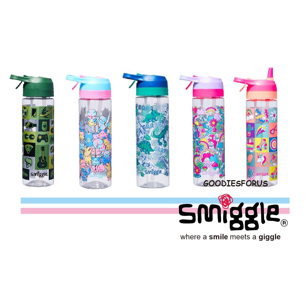 Jual Glee Flip Top Spritz Plastic Drink Bottle 700Ml/Smiggle Orginal ...