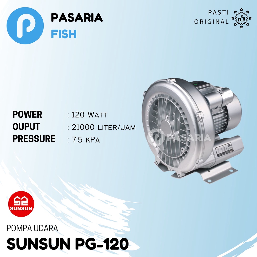 Jual SUNSUN PG120/PG 120 Pompa Udara/Oksigen/Aerator/Airator/Air Pump Kolam/Aquarium/Tambak ...