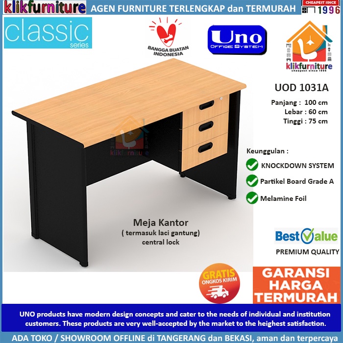 Jual UOD 1031A UNO Meja Tulis Meja Kantor Meja Kerja Laci 3 | Shopee ...