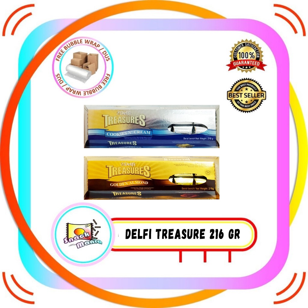 Jual Delfi Treasure Coklat Cookies & Cream - Golden Almond 216 gr Choco ...