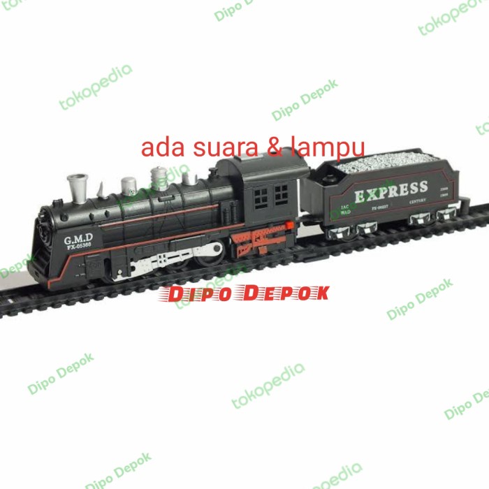 Jual Kereta Track Lokomotif Suara + Gerbong Miniatur Kereta Api Rail ...
